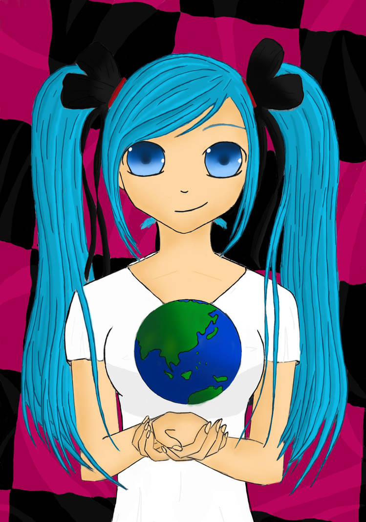 1st Digital Art- Hatsune Miku by BunniesForever on DeviantArt