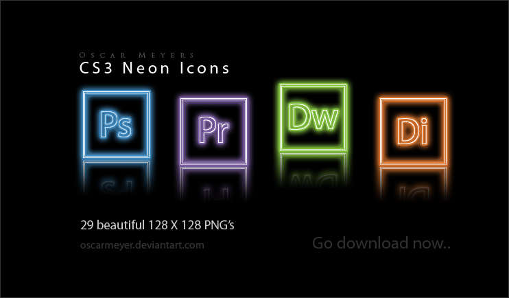 CS3 Neon Icons by Oscarmeyer on DeviantArt