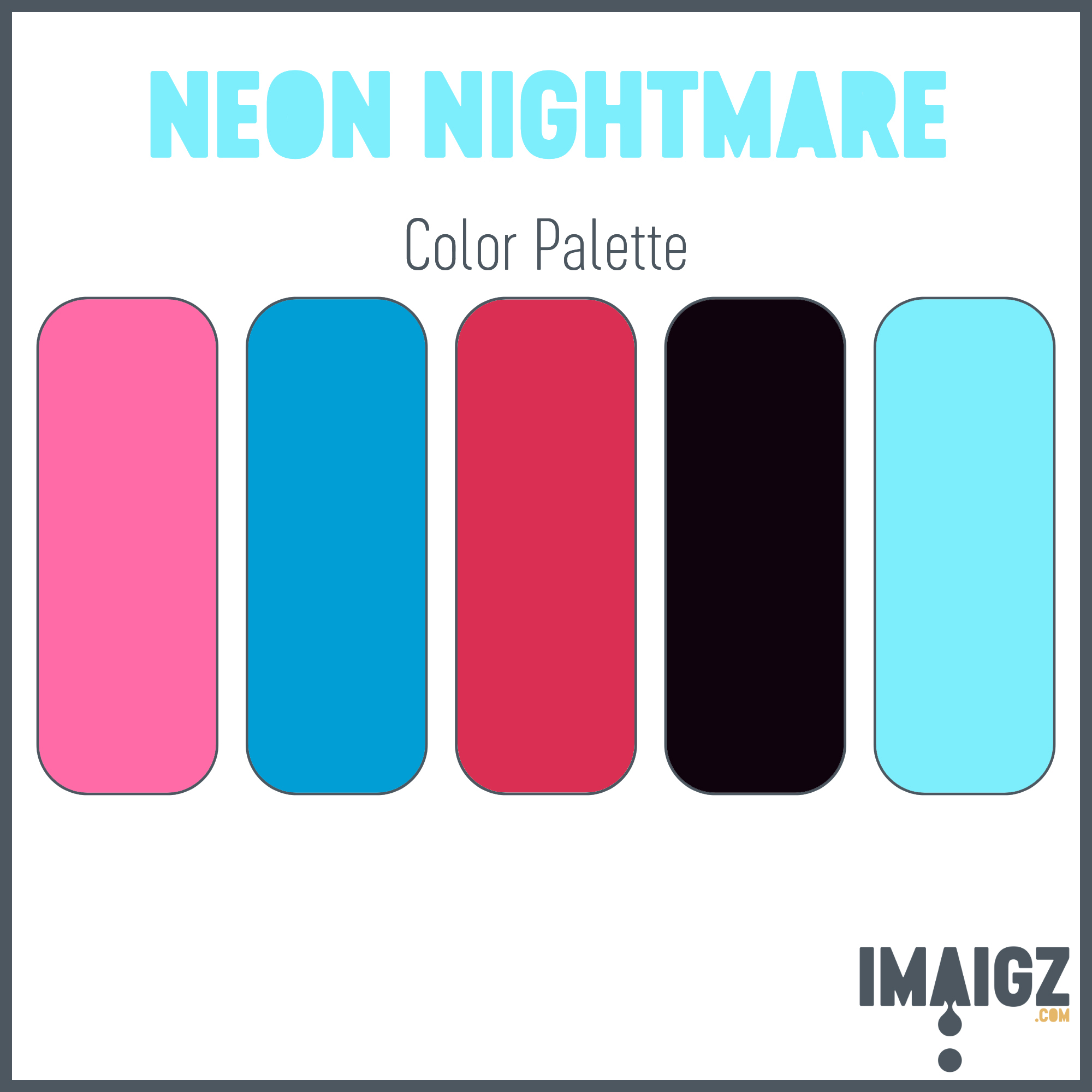 Neon Nightmare Palette by IMAIGZ on DeviantArt