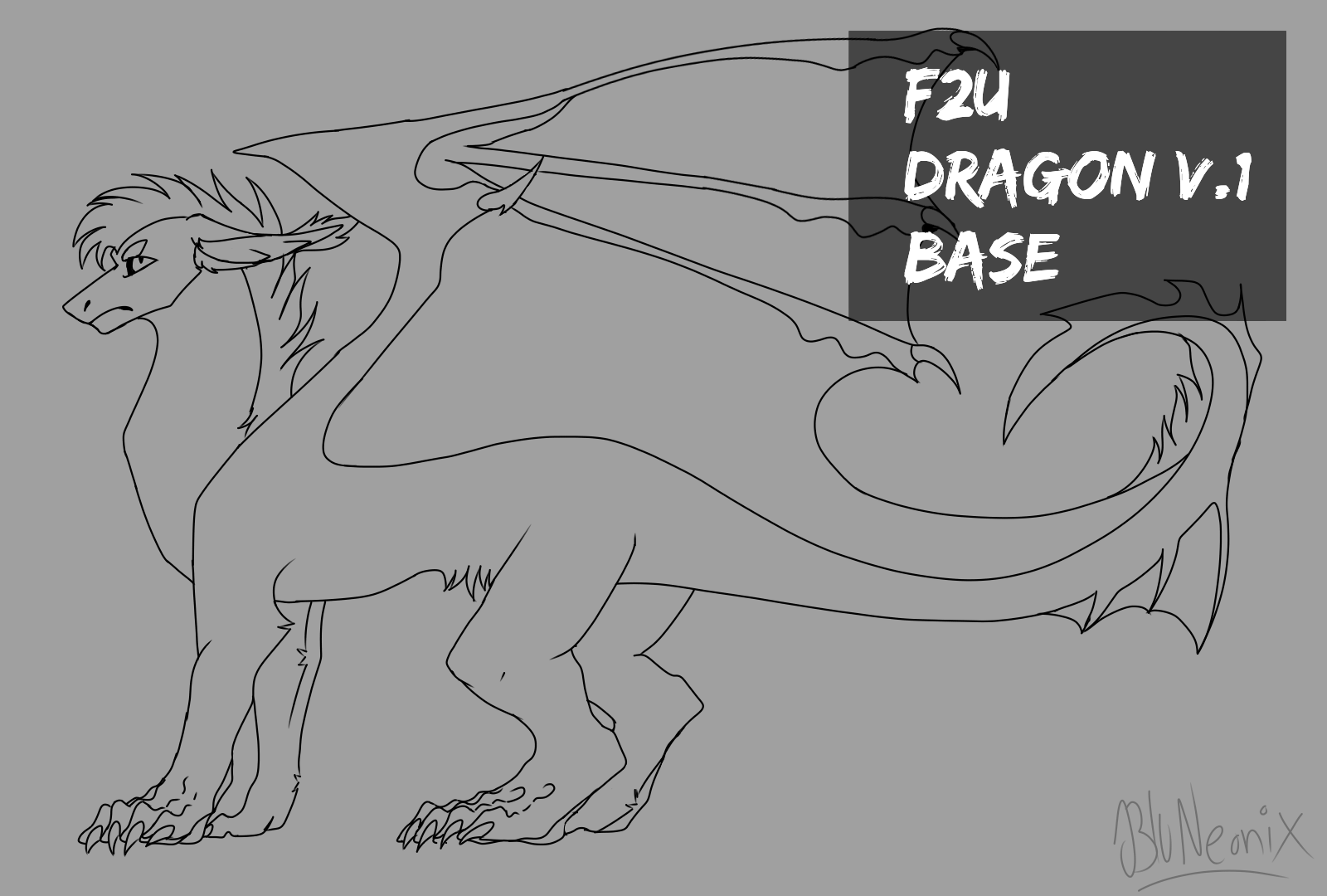 Dragon v.1 base |F2U by YU09l on DeviantArt
