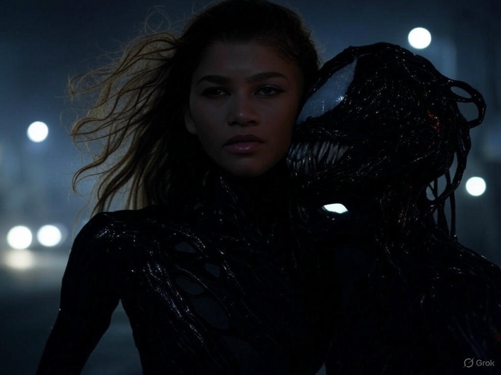 Zendaya taken over by Symbiote by MightyCheeseBoi on DeviantArt