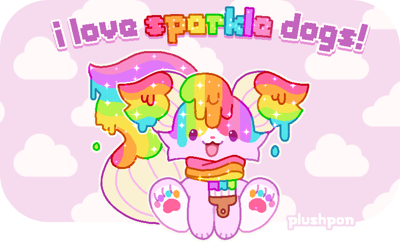 i love sparkle dogs! by plushpon on DeviantArt