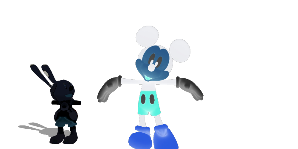 Mmd Fnati Photo Negative Mickey And Oswald Dl By Seyyyga On Deviantart