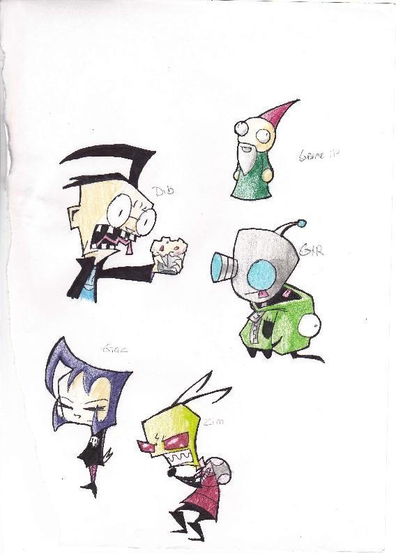 Invader Zim Character Doodles by GhostGothGirl on DeviantArt