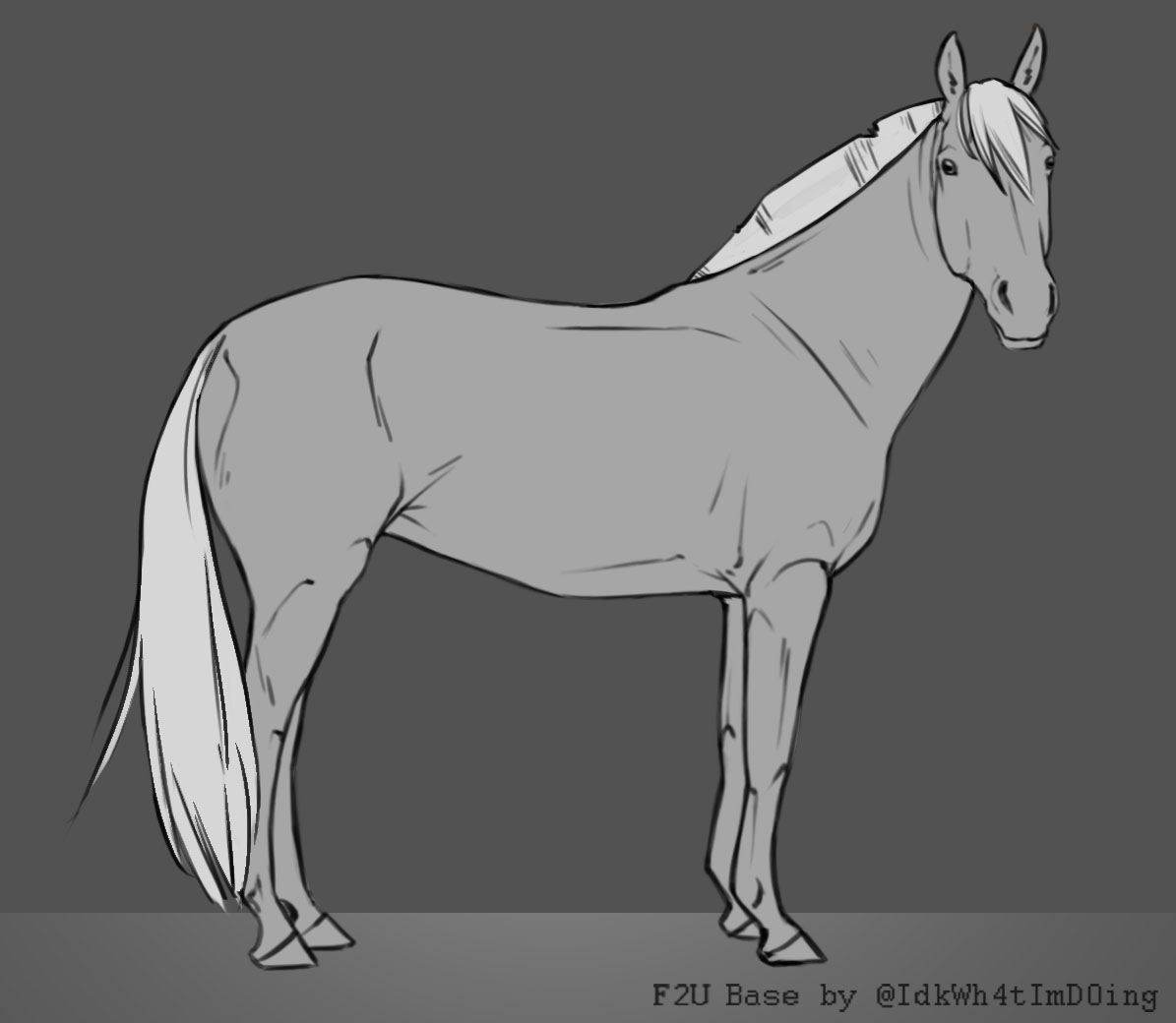 FREELINE Horse base 2 by IdkWh4tImD0ing on DeviantArt