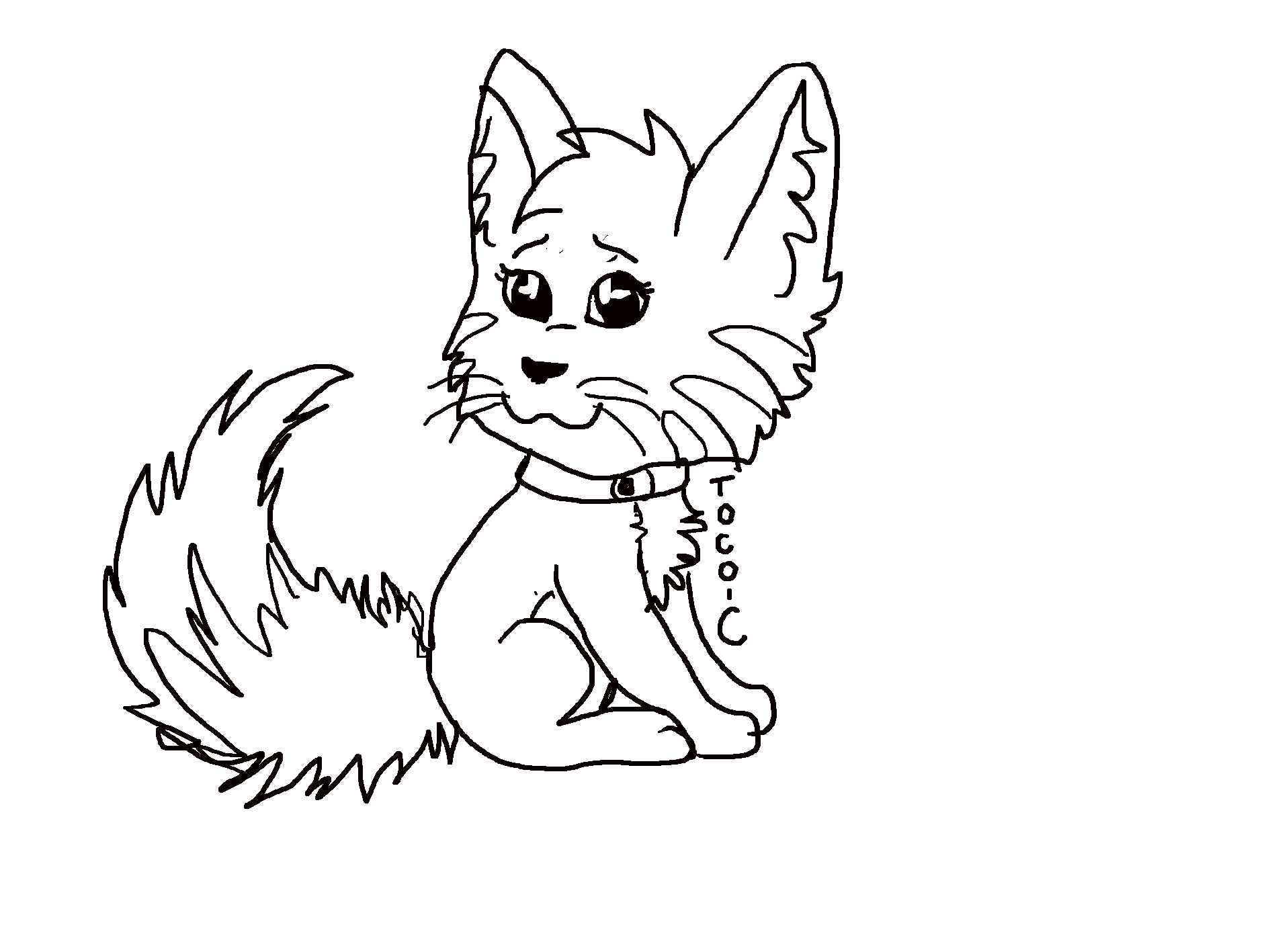 Female And Male Toco Cat Lineart by Wackiee on DeviantArt