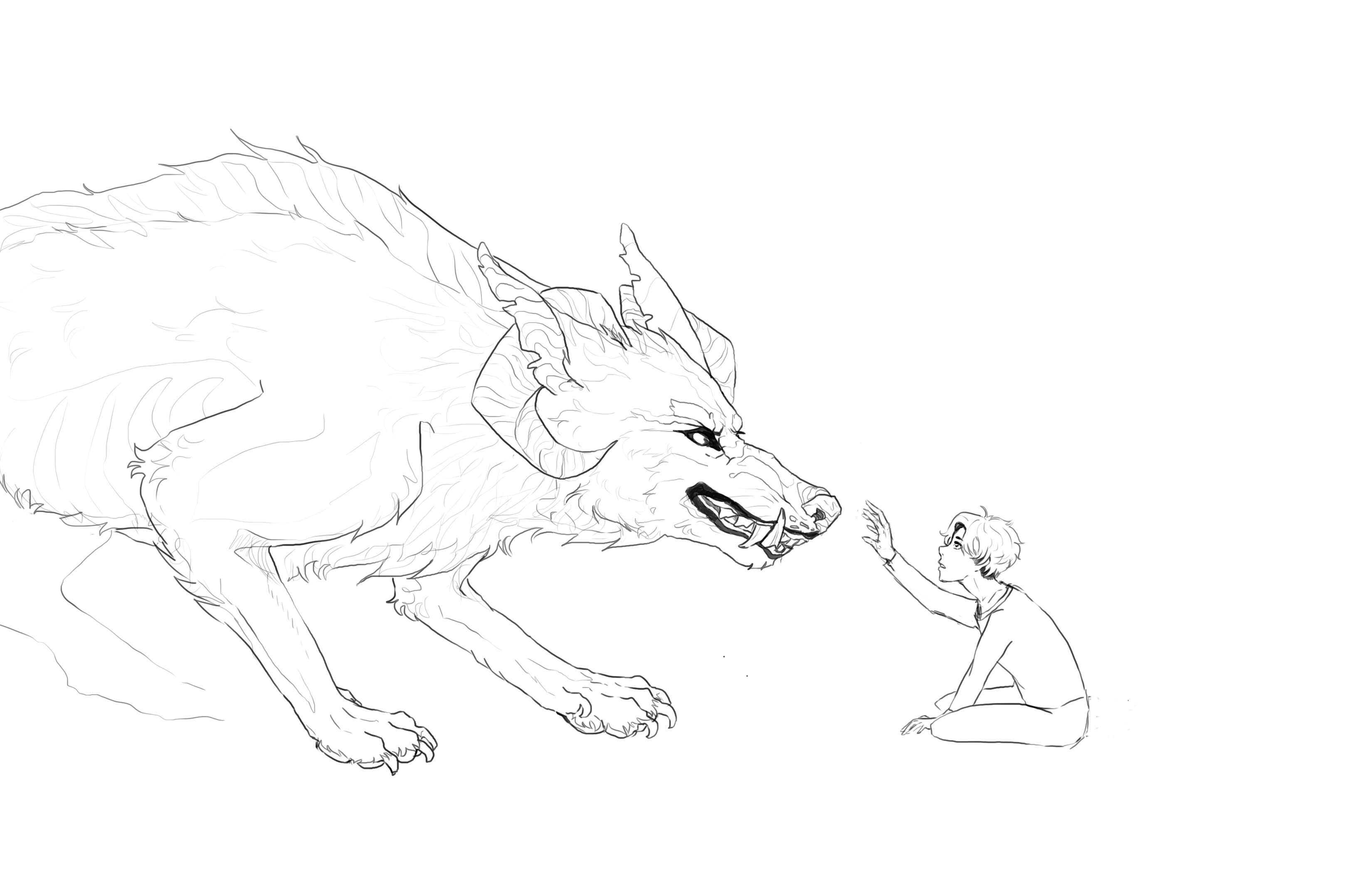 beast and boy by Wackiee on DeviantArt