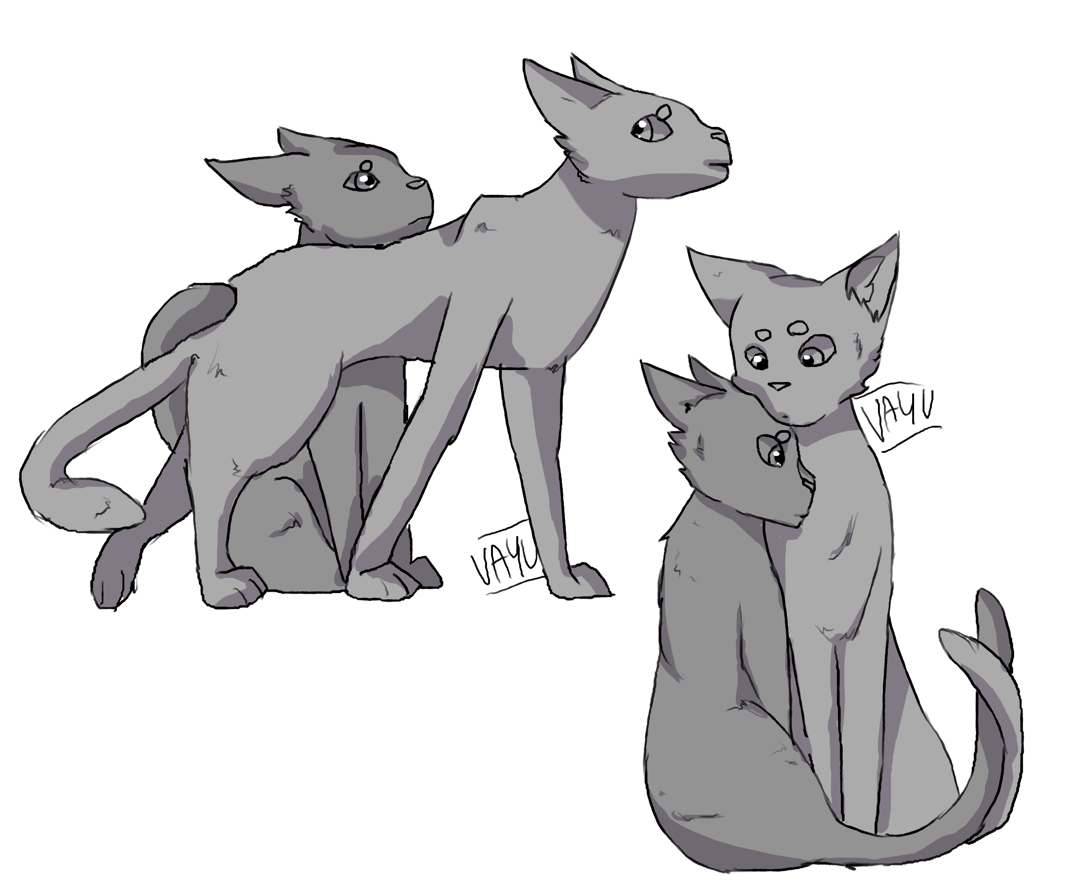 cats couples shaded base [f2u psd file] by ny4nay on DeviantArt