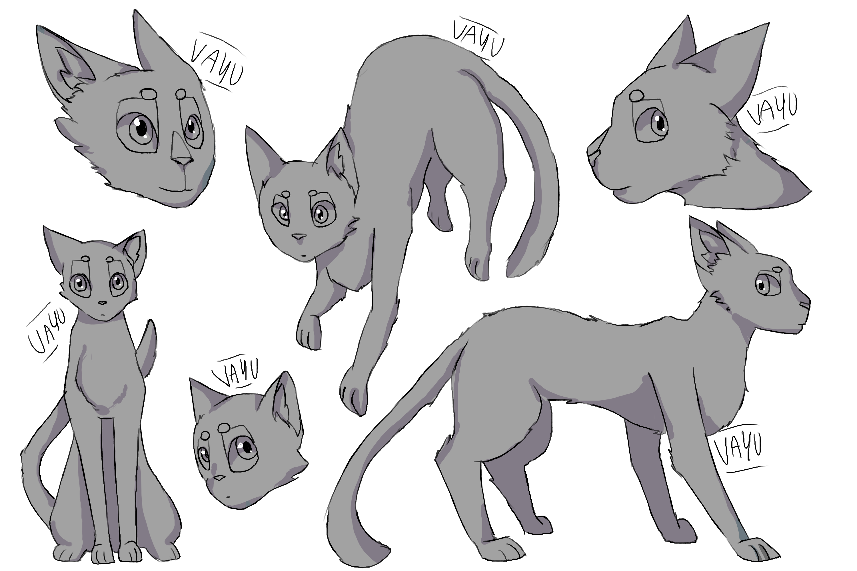 cats shaded base [p2u psd file] by ny4nay on DeviantArt