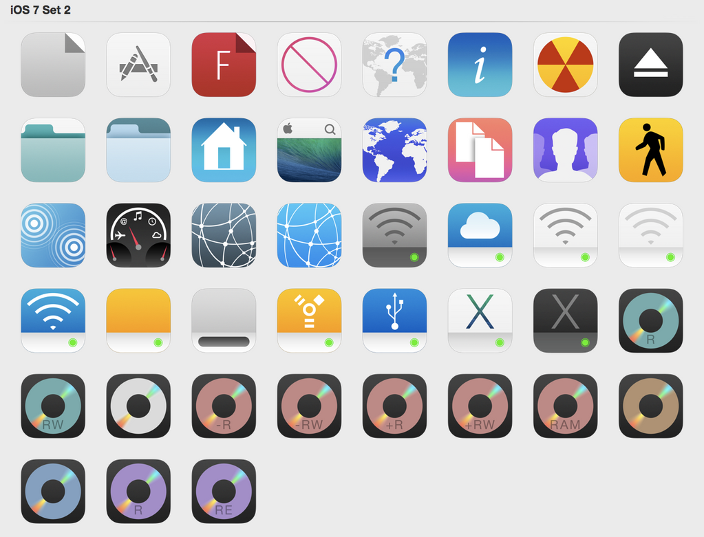 iOS 7 Set 2 by iynque on DeviantArt