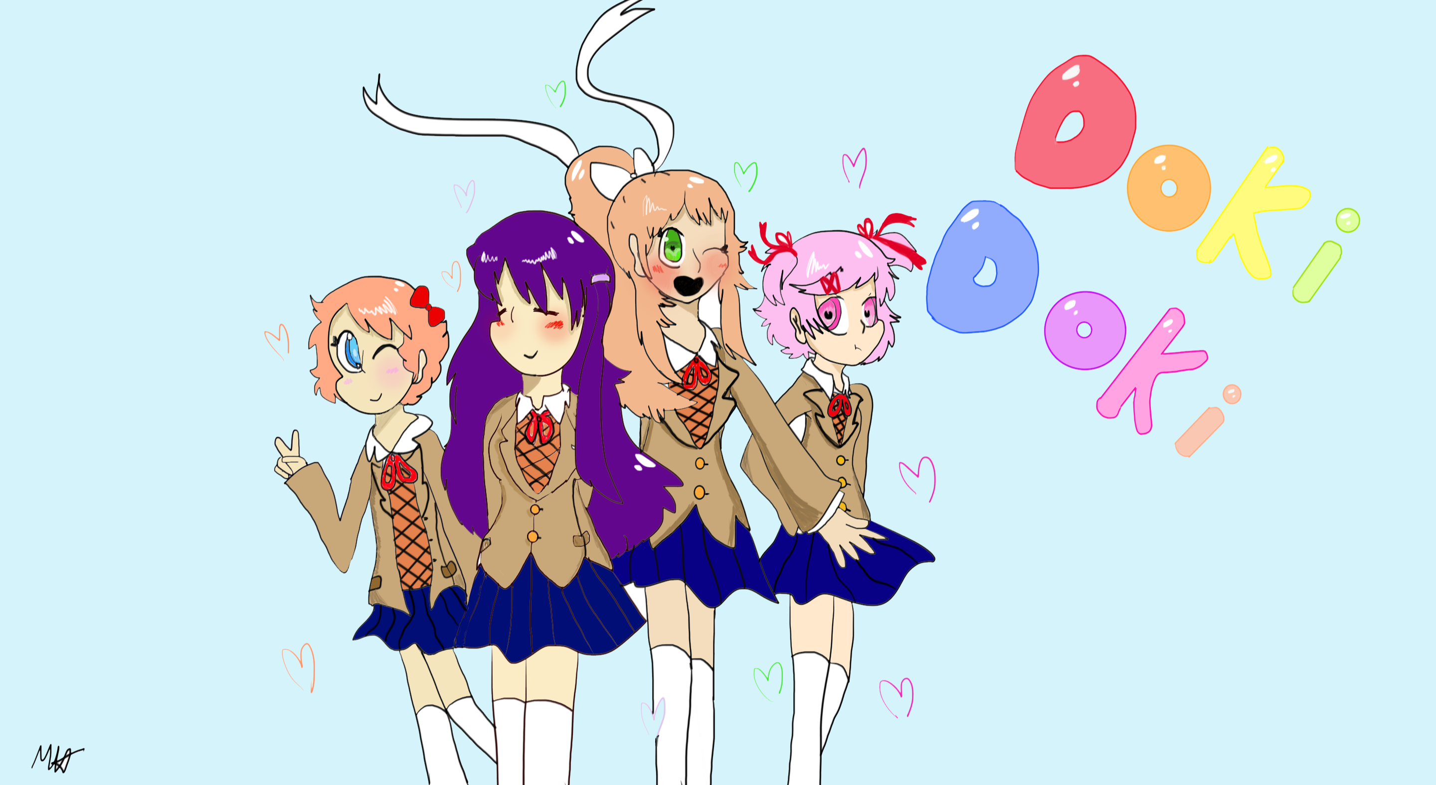 ddlc girls D by cometcat101 on DeviantArt