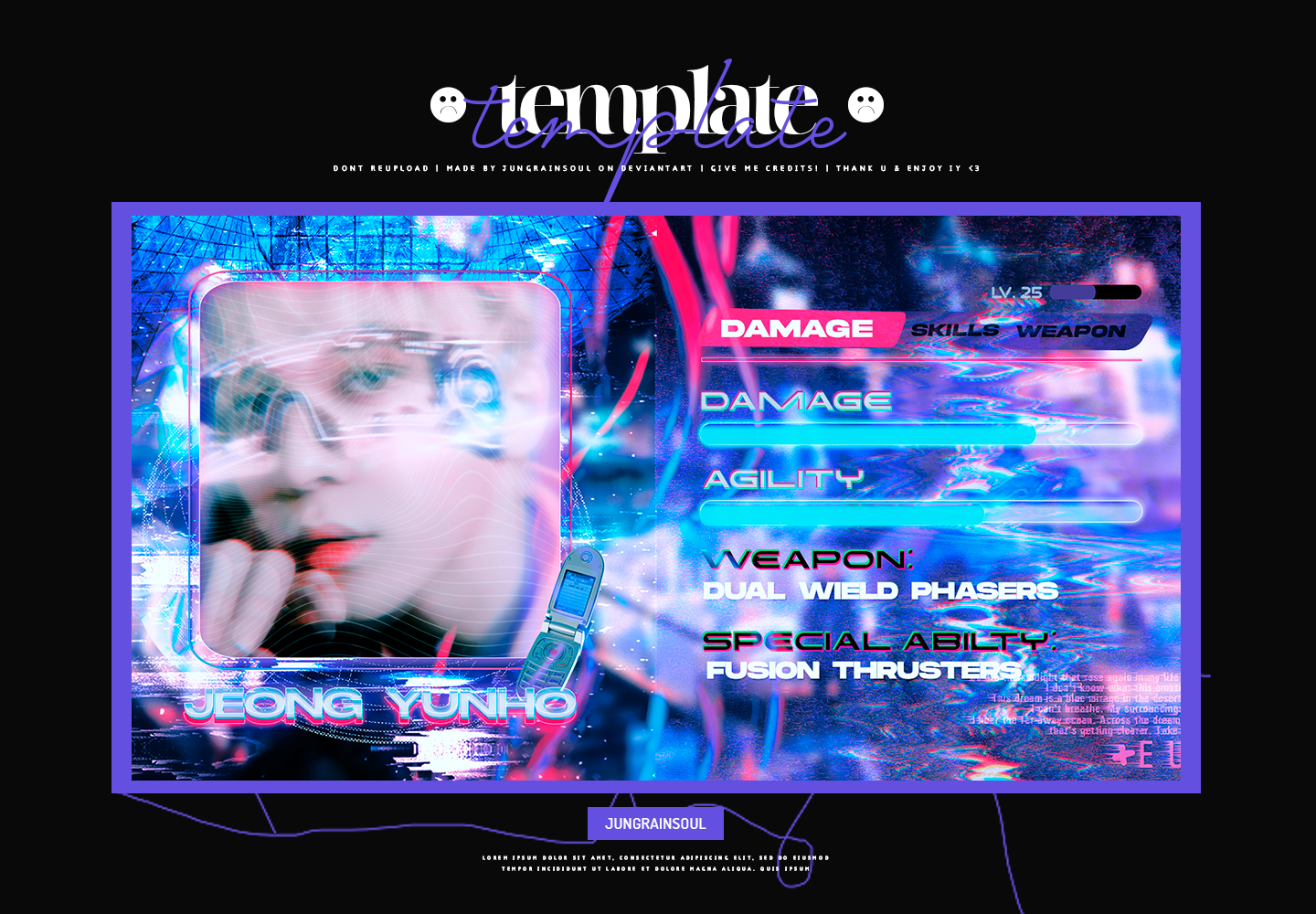 015 : character was born | templates * by jungrainsoul on DeviantArt