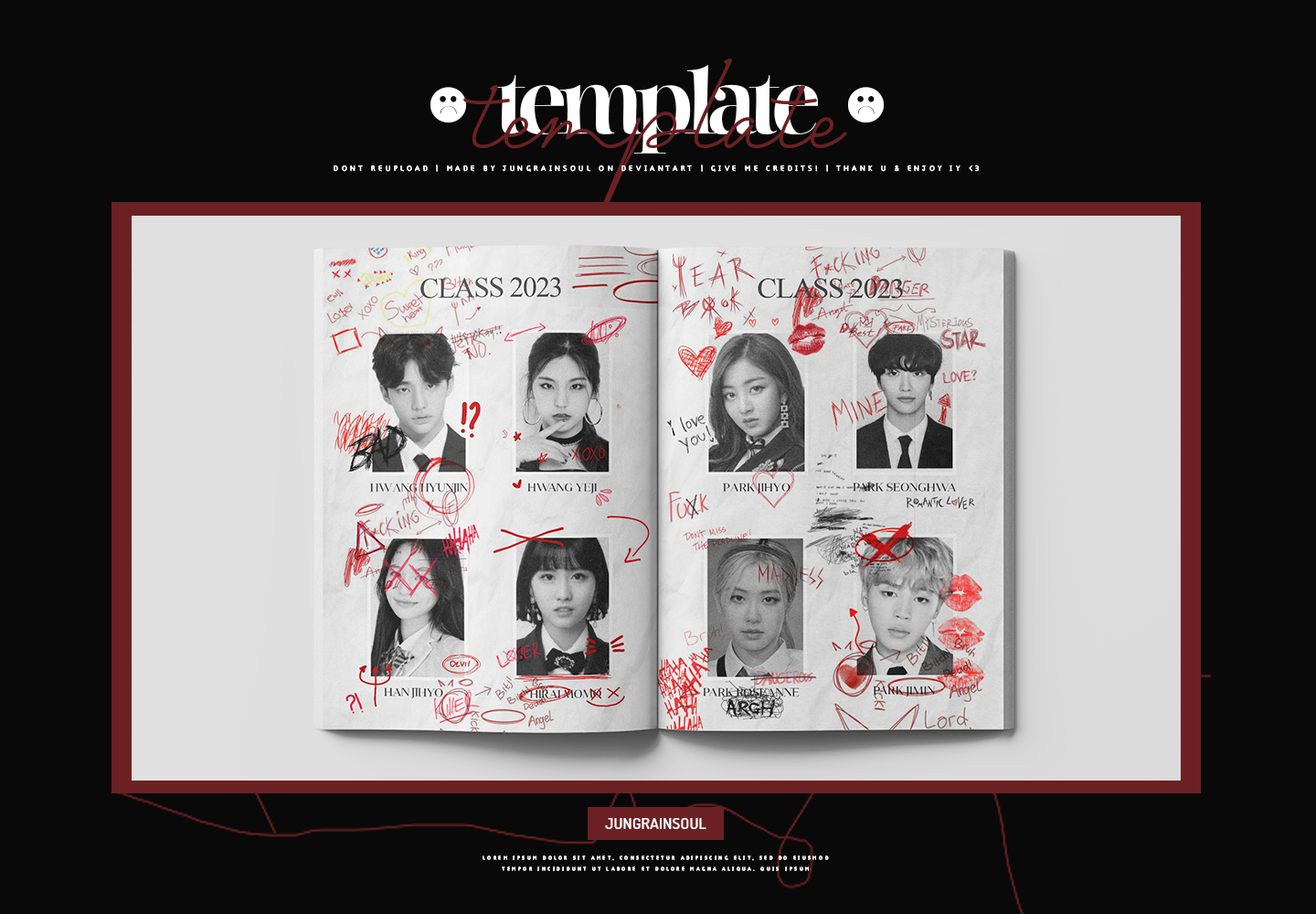 020 : yearbook | templates * by jungrainsoul on DeviantArt