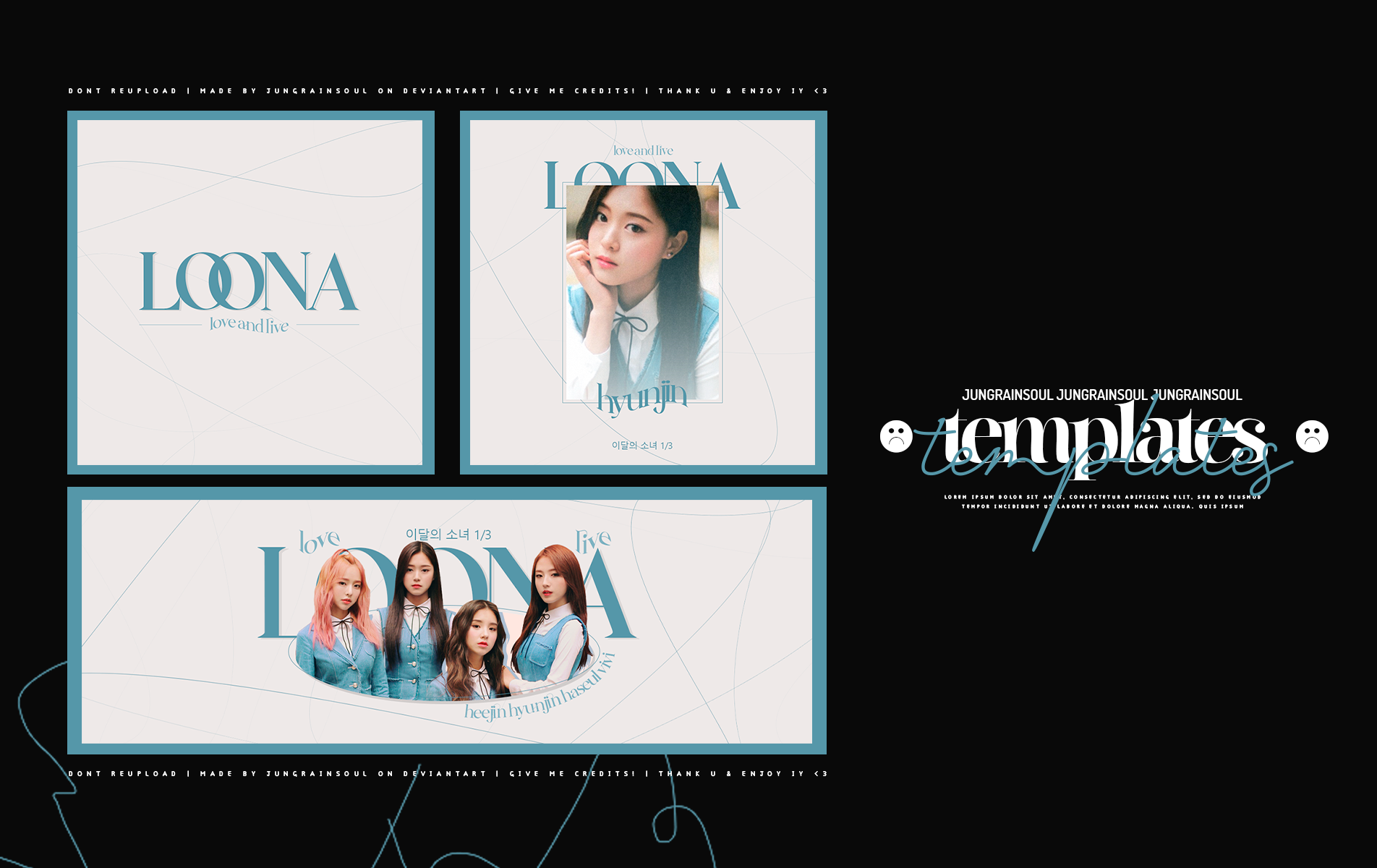 027 : loona teams pack | templates * by jungrainsoul on DeviantArt