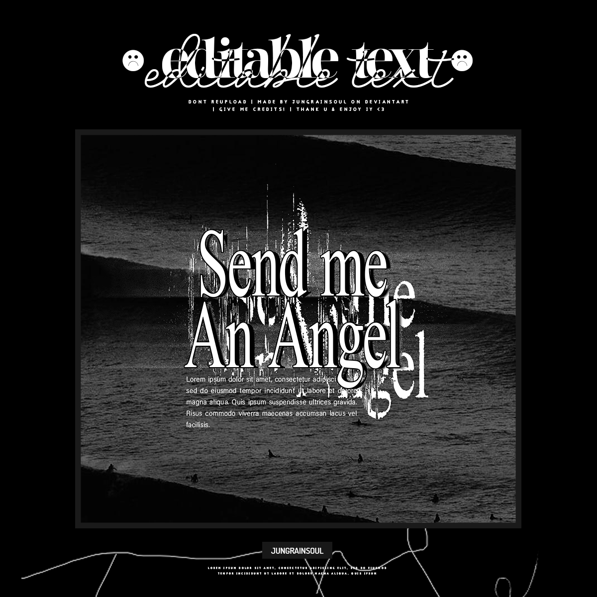 004 : send me an angel | text effect * by jungrainsoul on DeviantArt