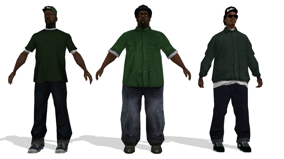 MMD Sweet, Big Smoke and Ryder Model DL by NootNoot640 on DeviantArt