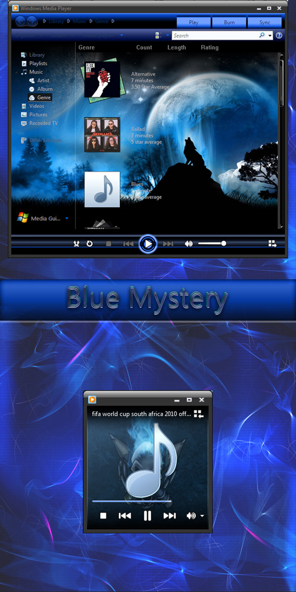 Blue Mystery - WMP12 Skin by ELpirataDTI on DeviantArt