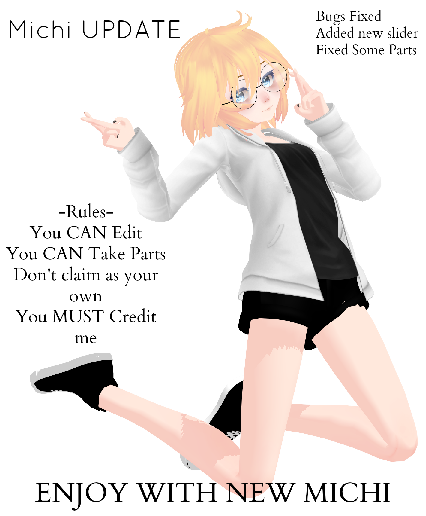 MMD Michi Download - UPDATED by ShiinaRei on DeviantArt