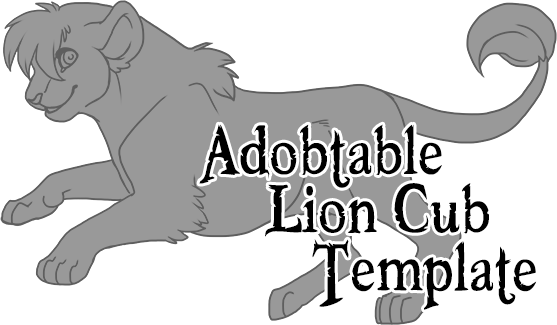 Lion Cub Adoptable Template - 50pts by Kae-Art on DeviantArt