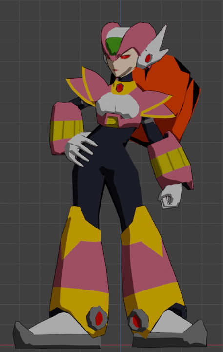 Ruse (in Rockman X DiVE style) Model by Rocklu on DeviantArt