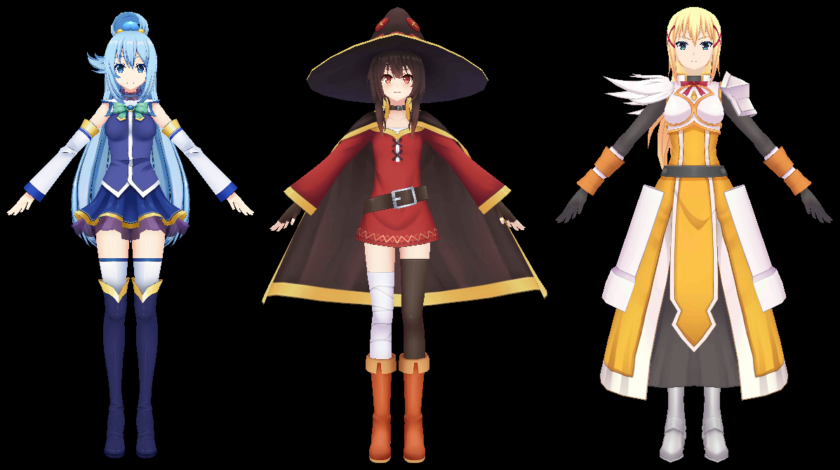 KonoSuba - FBX 3D Model Pack by AzureBerylBlue on DeviantArt