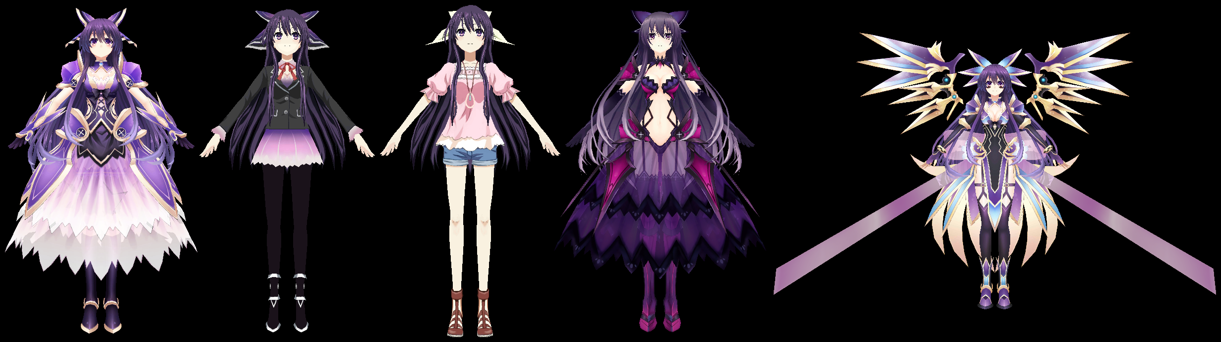 Yatogami Tohka - FBX 3D Model by AzureBerylBlue on DeviantArt