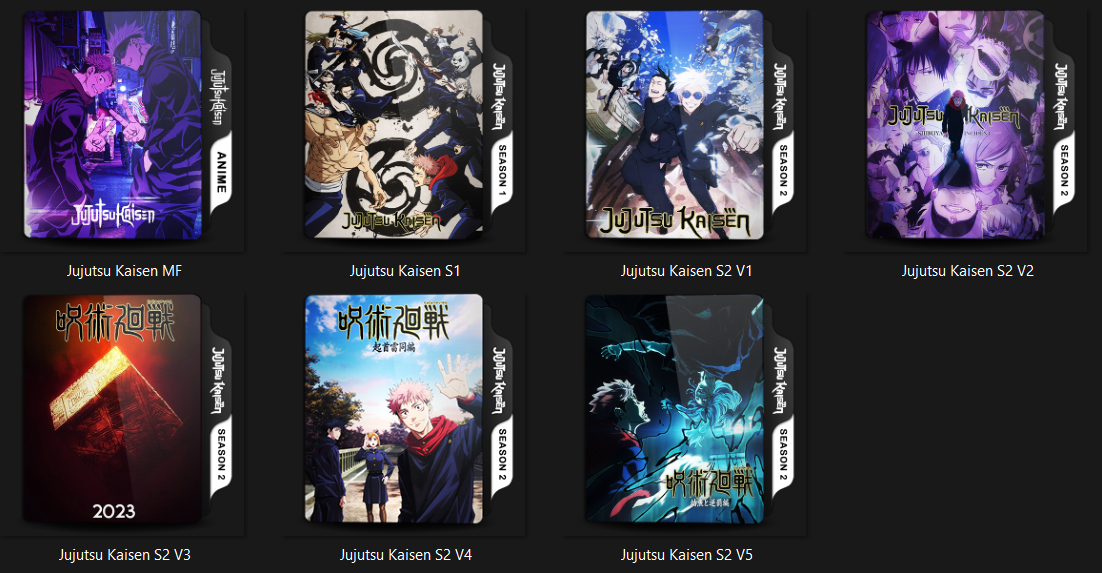 Jutjutsu Kaisen Collection Folder Icons by MellowDRAG on DeviantArt