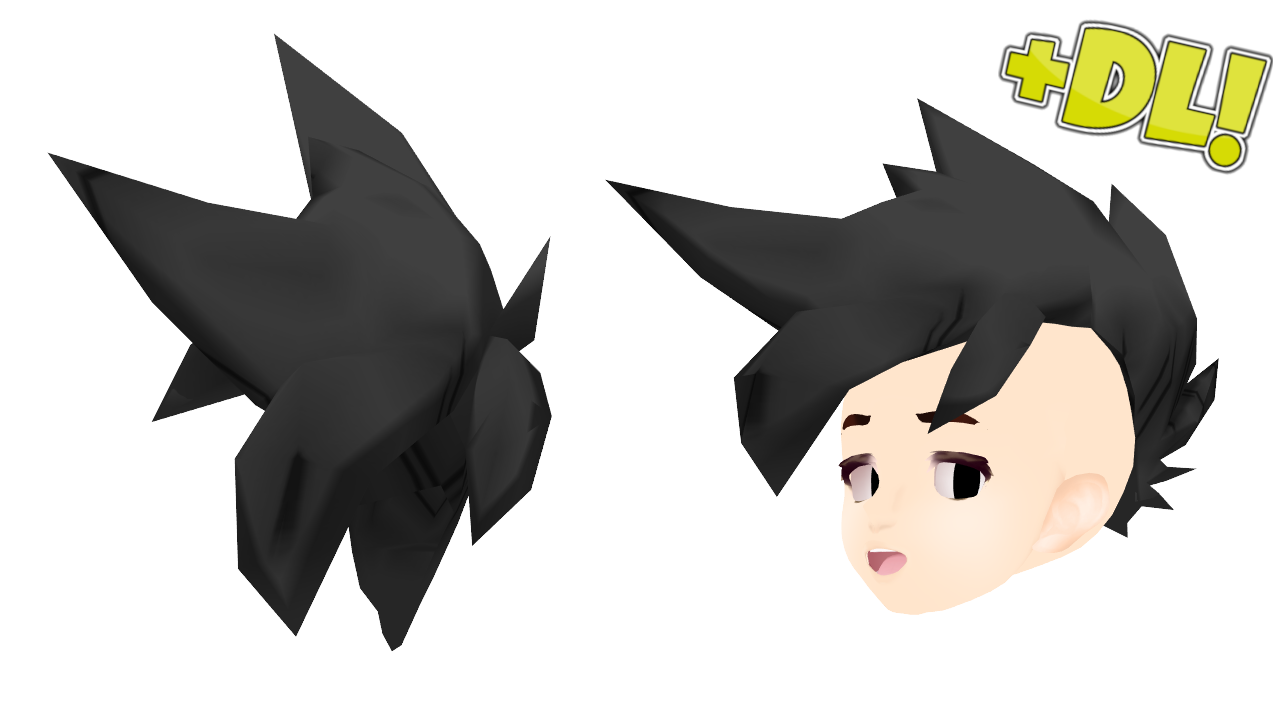 [mmd] saiyan mohawk + dl by VoltTheCabbit on DeviantArt