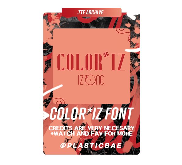 COLOR*IZ | FONT by plasticbae on DeviantArt