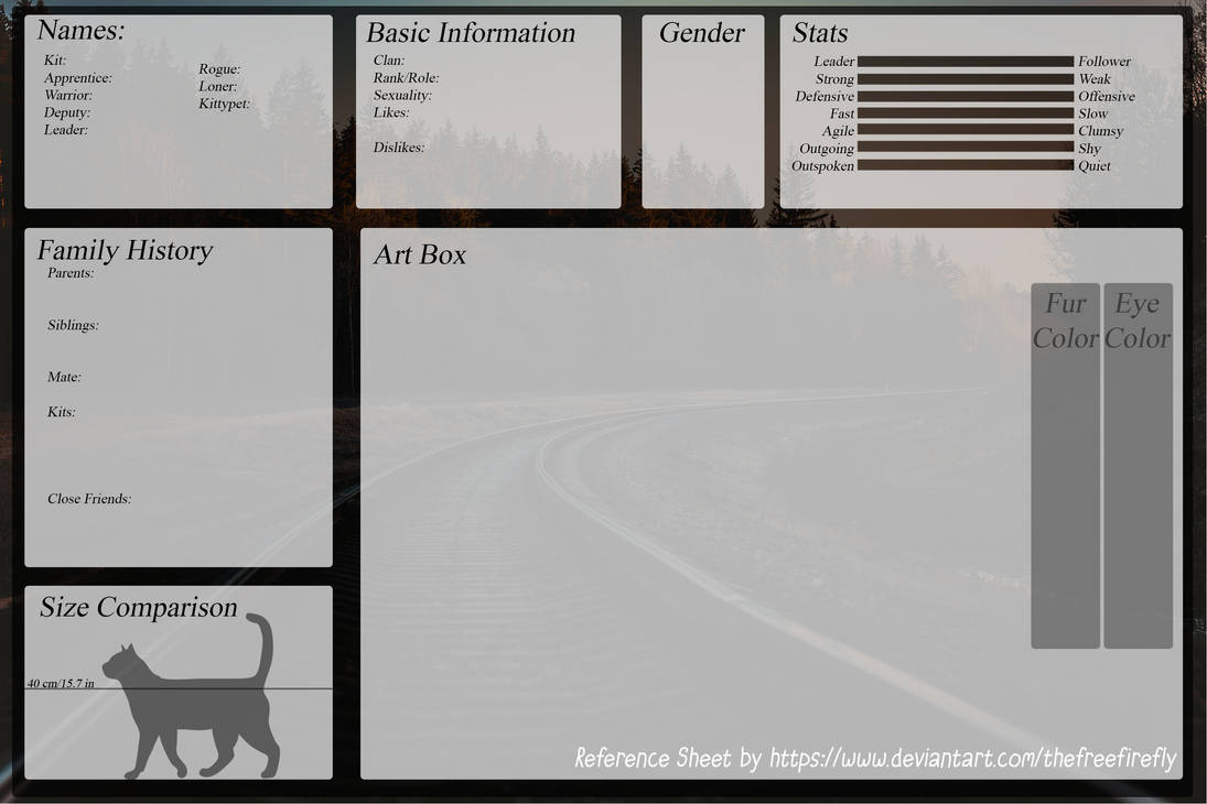 warrior cat reference sheet