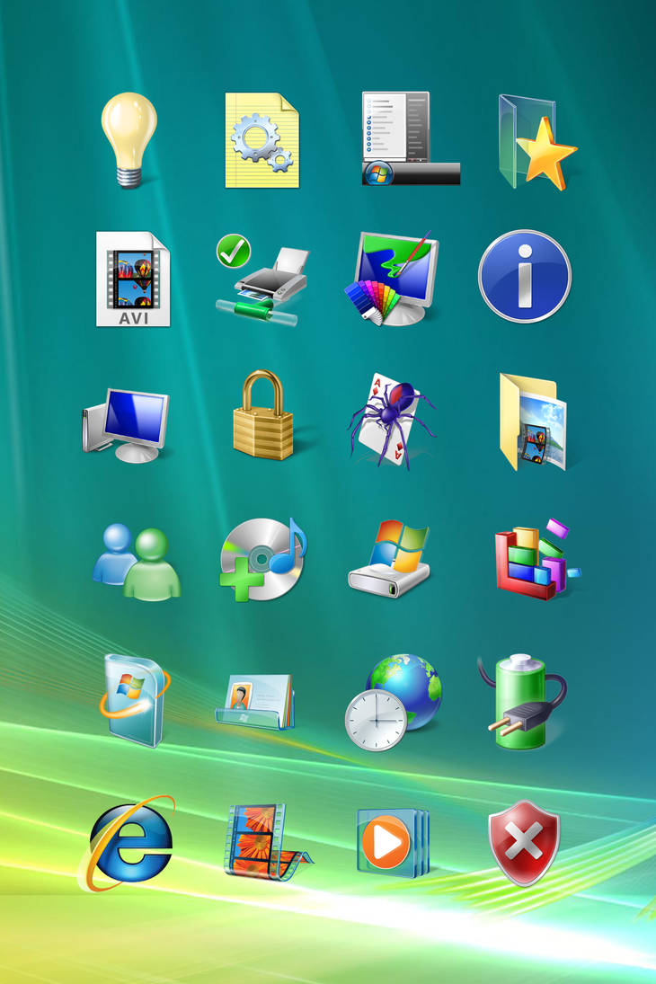 Windows Vista Icons - Frutiger Aero Icons by skeuoss on DeviantArt