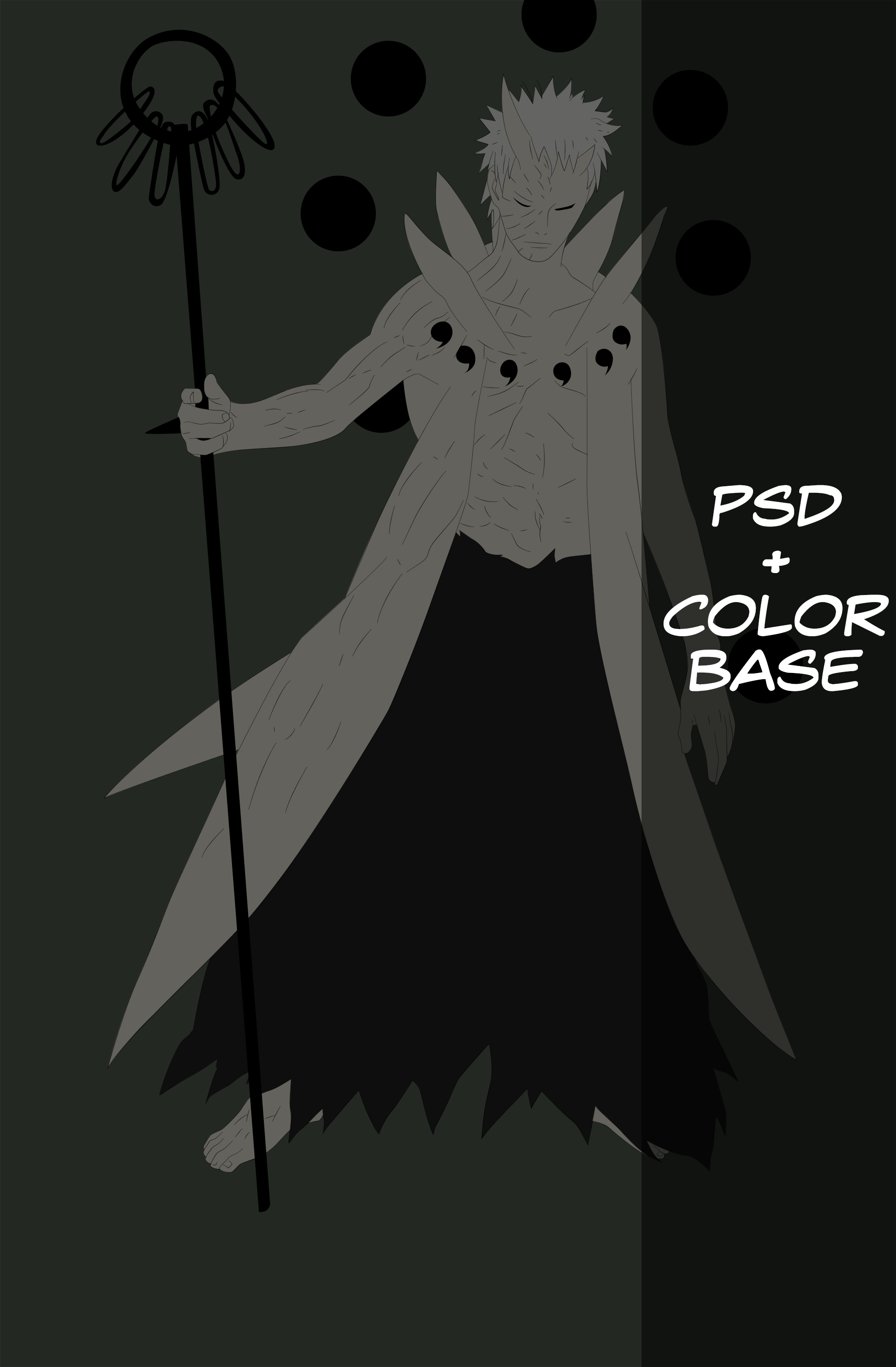 Obito Uchiha as Rikudo - PSD + COLORBASE by Advance996 on DeviantArt