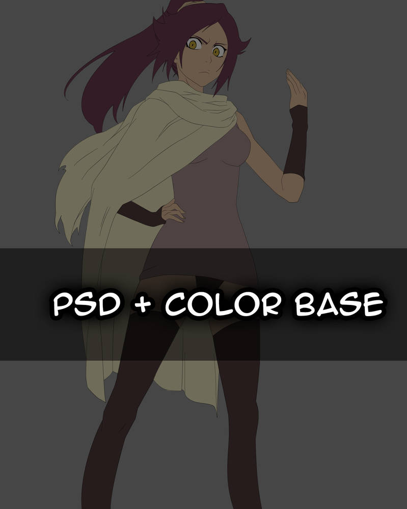 Yoruichi [PSD + COLOR BASE] by Advance996 on DeviantArt