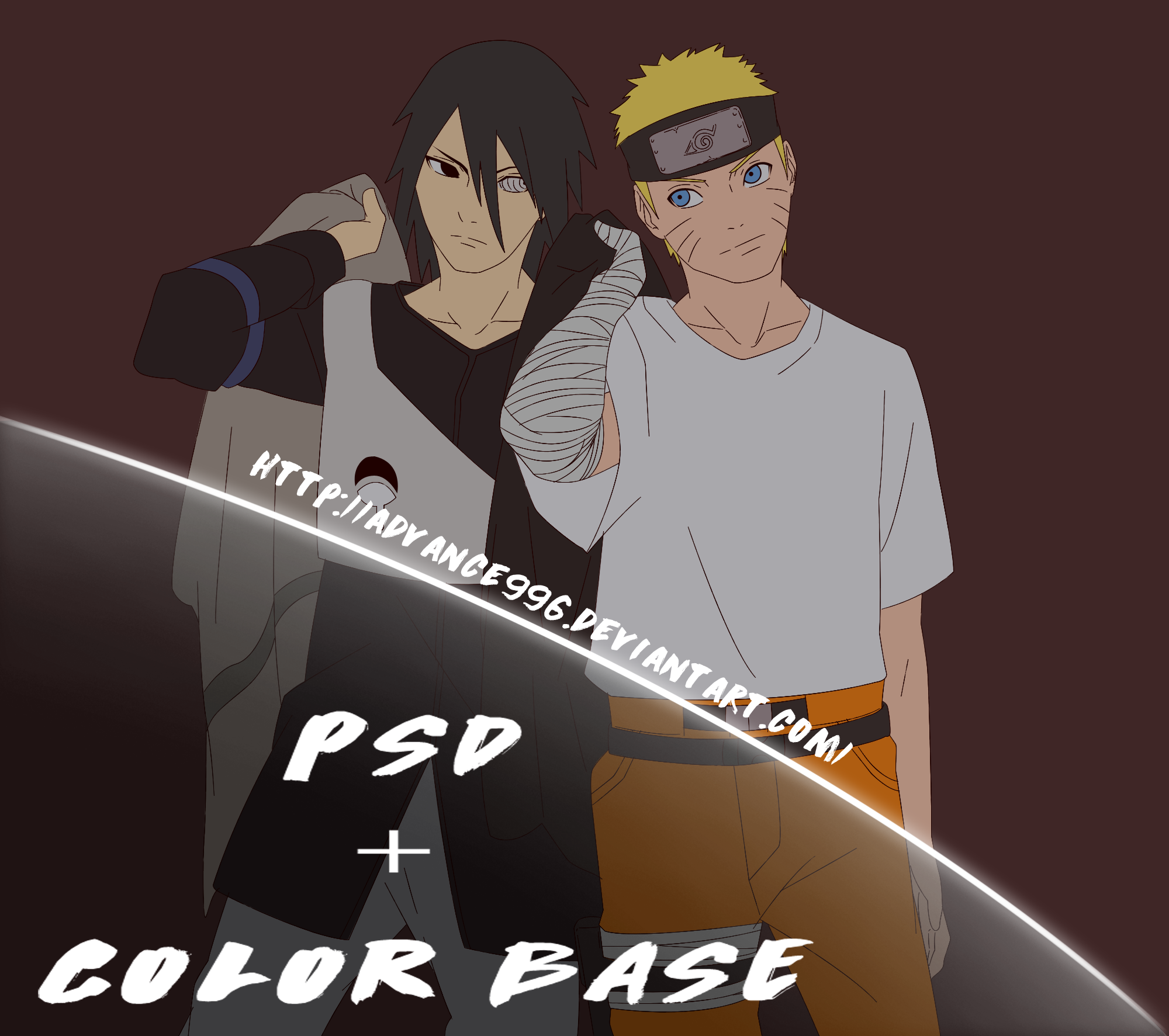 The Last - Sasuke and Naruto [PSD + COLOR BASE] by Advance996 on DeviantArt