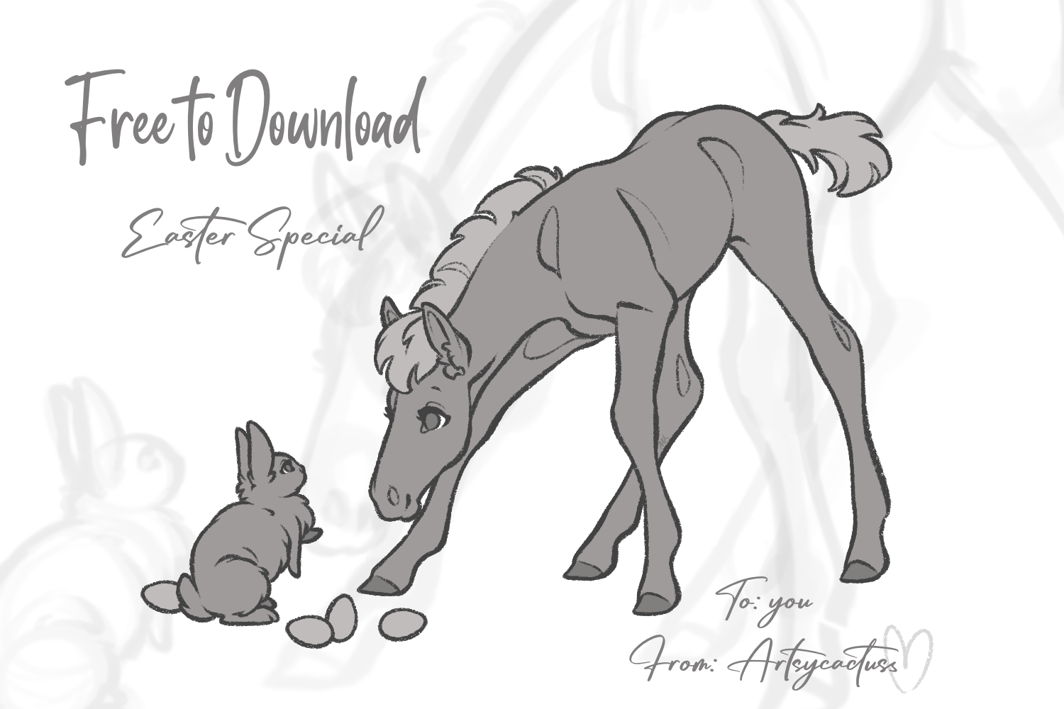 Easter Special Foal Lines by artsycactuss on DeviantArt