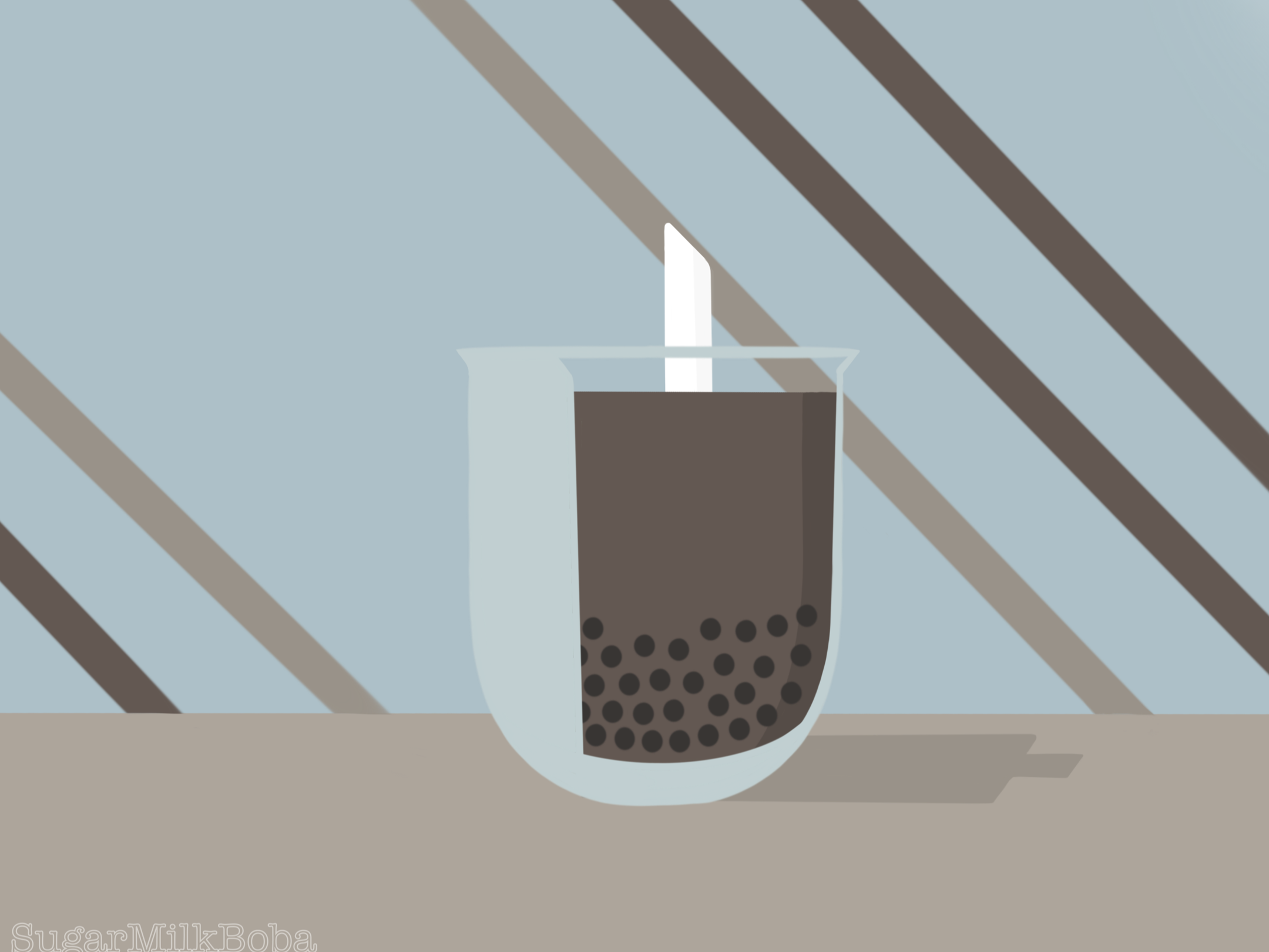 Cute, Aesthetic Boba Tea Wallpaper by SugarMilkBoba on DeviantArt
