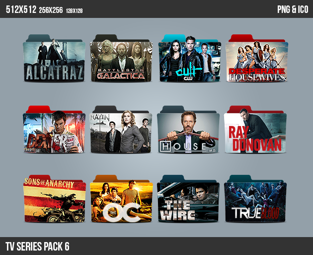 TV Series Folder ICON Pack 6 by kasbandi on DeviantArt