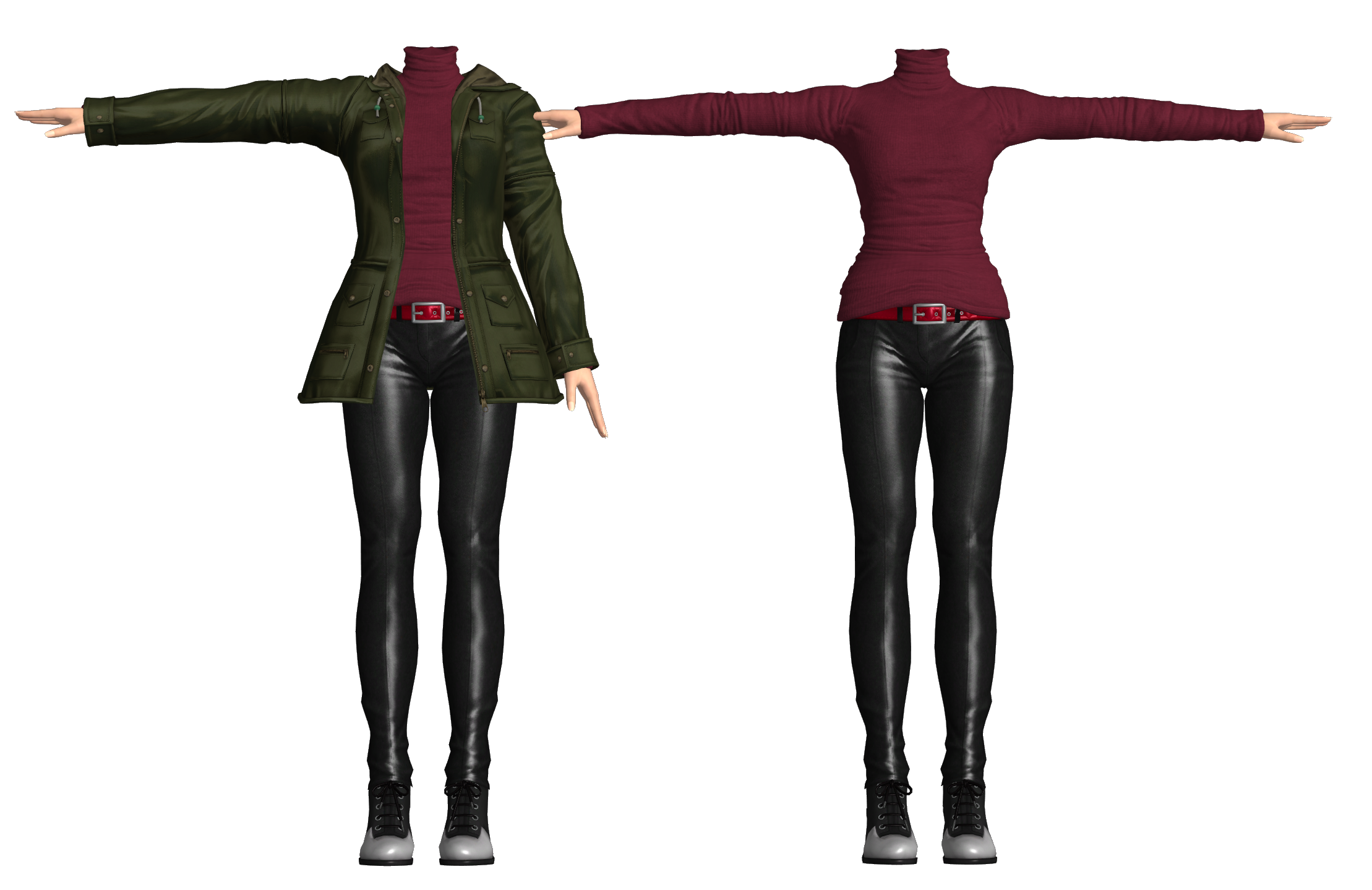 Sweater+jeans+jacket [DL] XPS by sihsengiu on DeviantArt
