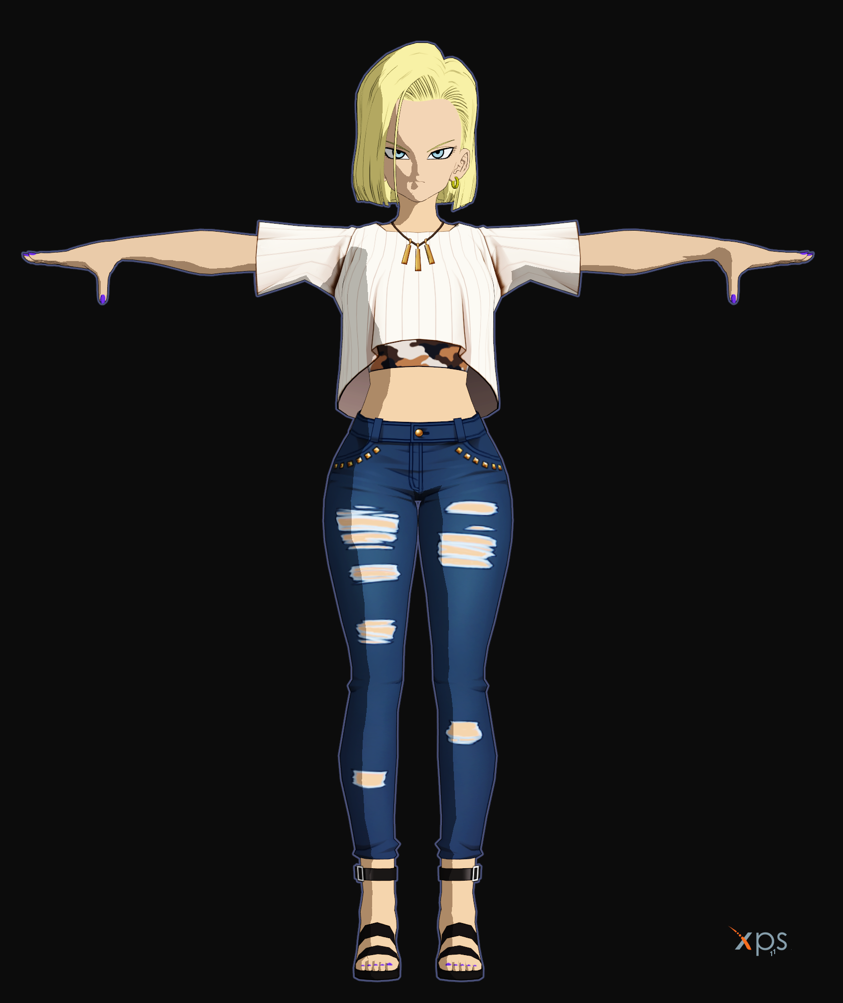 Android 18 as Yina B [DL] XPS by sihsengiu on DeviantArt