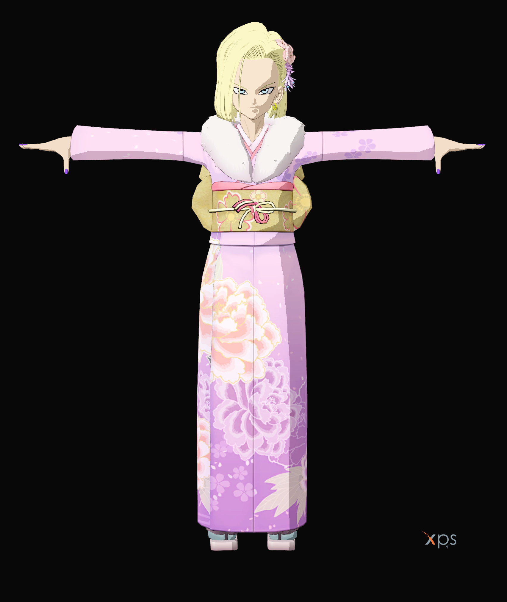 Android 18 as Persona 5 Haru Kimonos [DL] XPS by sihsengiu on DeviantArt