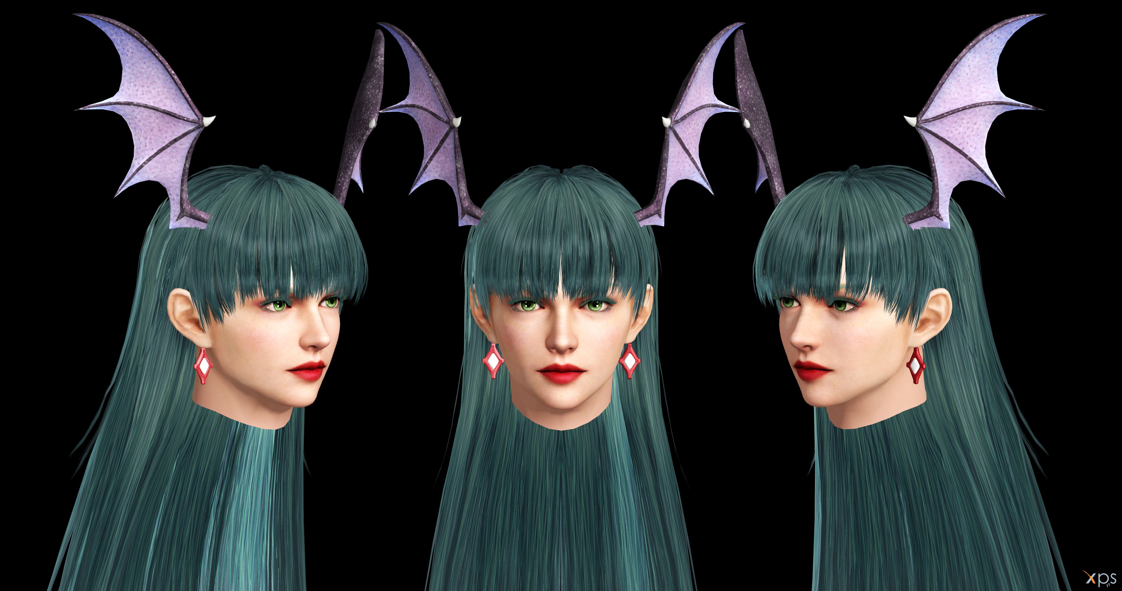 Darkstalkers Morrigan head [DL] XPS by sihsengiu on DeviantArt