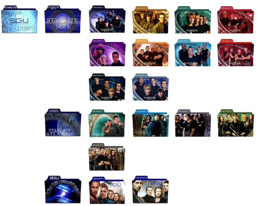 Stargate SG-1, Atlantis, Universe Folder Icons by nellanel on DeviantArt