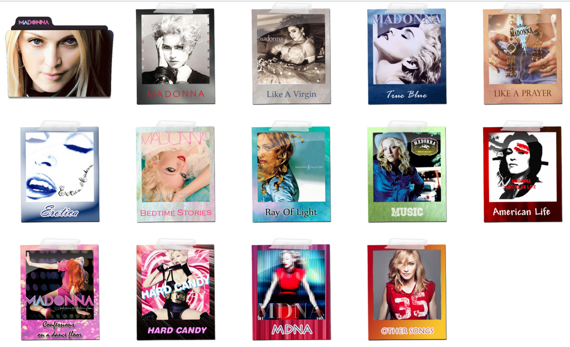 Music Folder Icons 2 (Artists - Albums) ICO by nellanel on DeviantArt