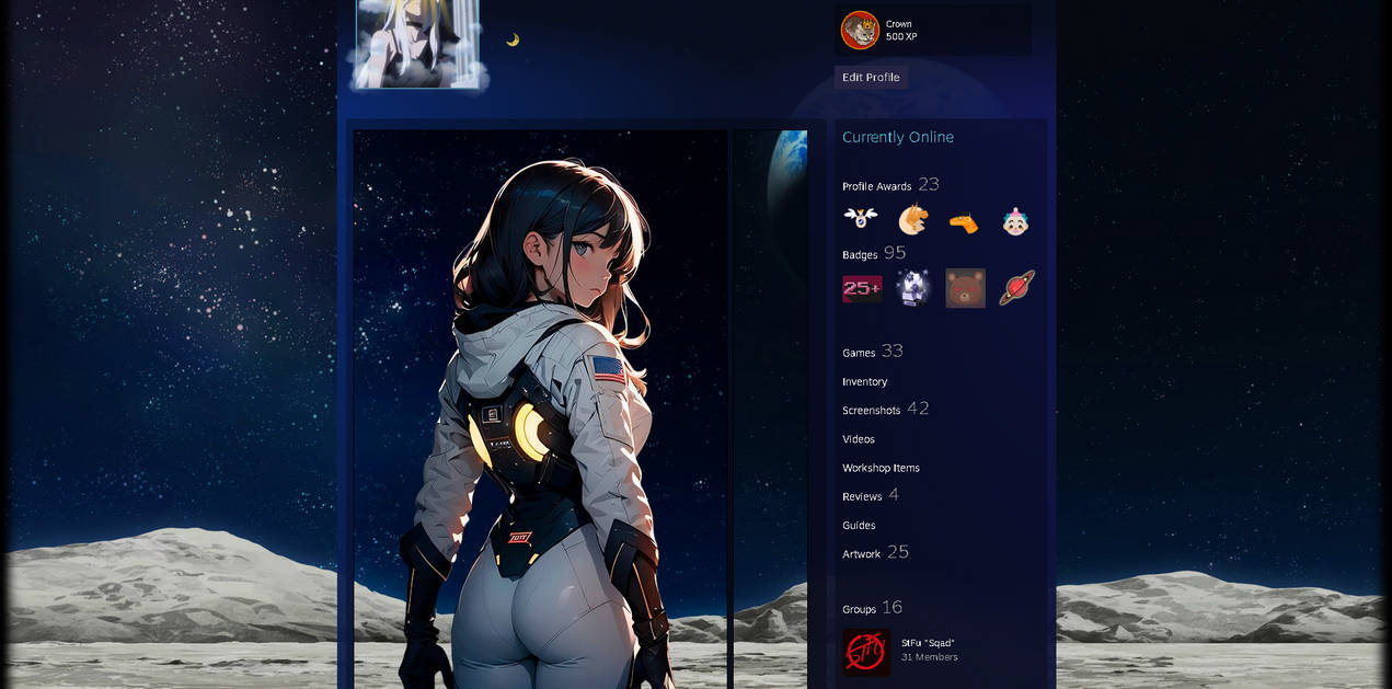 Steam Artwork Design Space Girl by bbkjujk on DeviantArt
