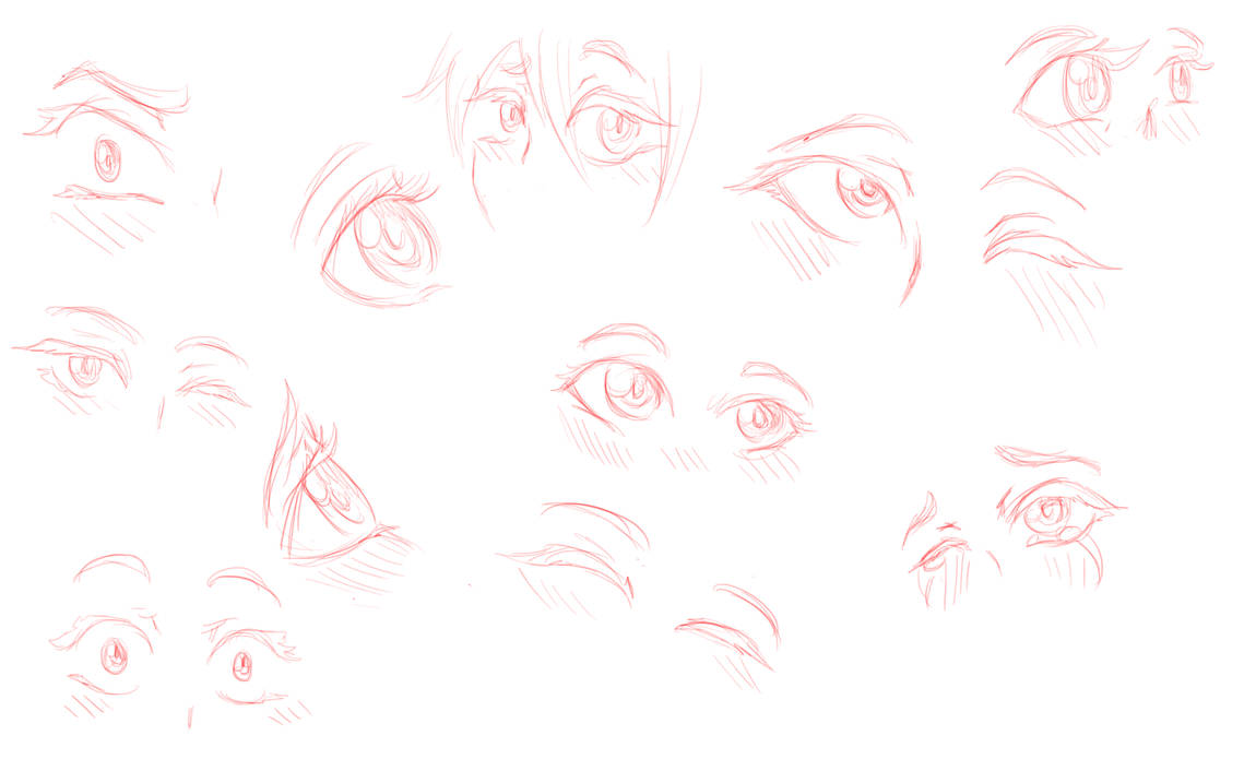 anime angel eyes sketch by miloangels on DeviantArt