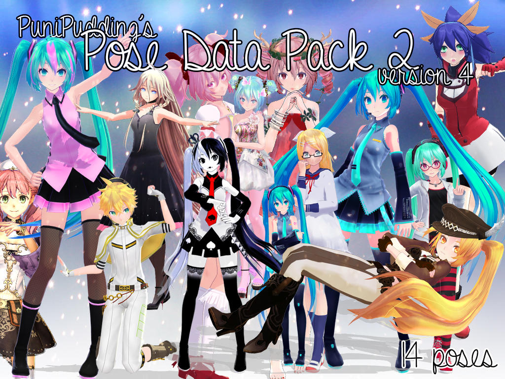 :MMD: Pose Data Pack2 DL - 14 Poses by PuniPudding on DeviantArt
