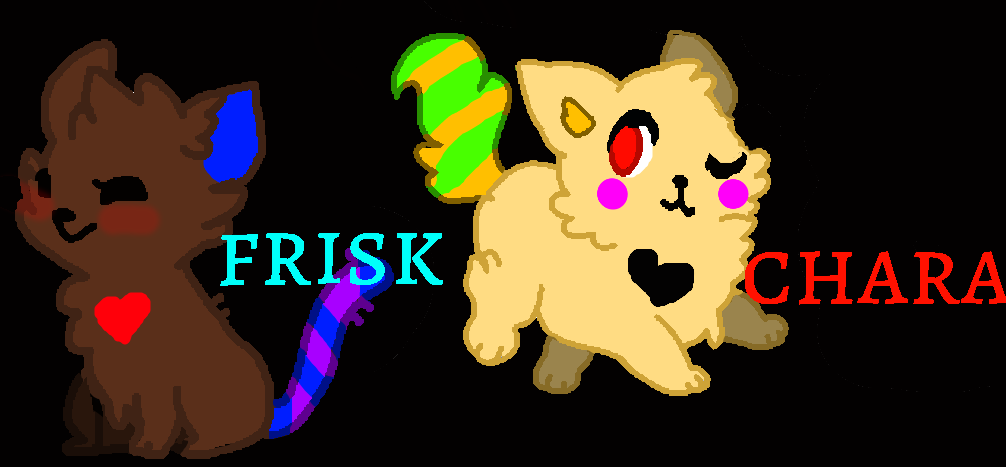 frisk and chara cats by pinkameana3 on DeviantArt