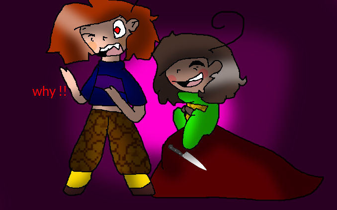 frisk and chara clothes swap by pinkameana3 on DeviantArt