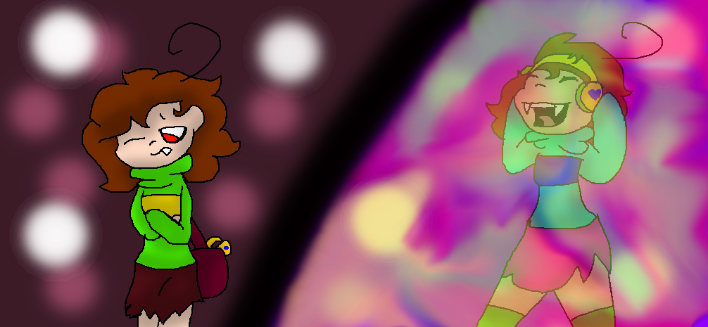 how Chara feels with and without headphones by pinkameana3 on DeviantArt
