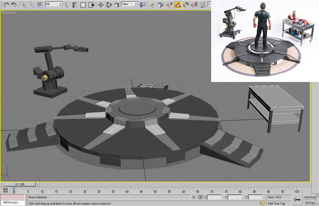 Iron man 3 Gantry Stand with Dummy and Table by suraj281191 on DeviantArt